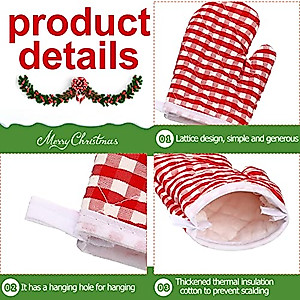 12 Pcs Kids Oven Mitts Children Heat Resistant Kitchen Mitts Checkered Kitchen Oven Gloves Kids Kitchen Mittens for Safe Cooking Baking Microwave Child Play BBQ Grilling, Age 2-10 (Red, Pink, Blue)