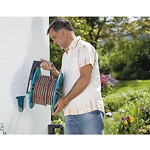 Gardena 2650 164-Foot Wall Mount Removable Garden Hose Reel With Hose Guide