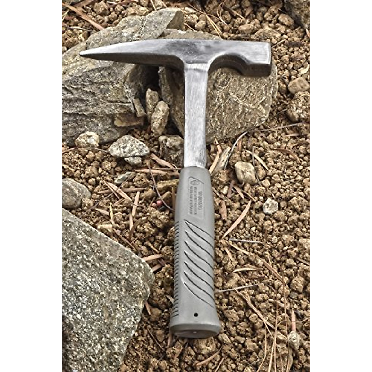 SE 22-ounce Rock Pick Hammer with Pointed Tip, 11-inch All Steel Geologist Hammer, Drop Forged Masonry Hammer with Comfortable Grip for Mining, 2lbs