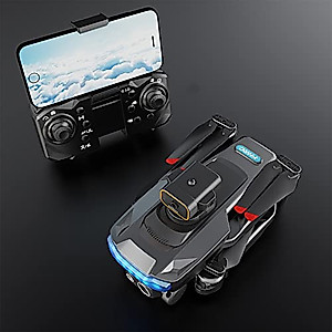 Mini Drone with with 4K Dual HD FPV Camera, 2023 New Upgradded RC Quadcopter FPV Camera Foldable Drone Toys Gift for Adults Kids, with Altitude Hold Headless Mode One Key Start Speed (Black)