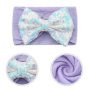 CÉLLOT Baby Girls Headbands Glitter Fesival 5 Inch Hair Bows Headbands for Newborn Infant Toddler Photographic Set of 15