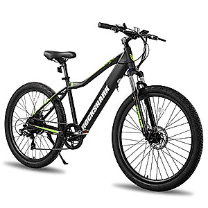 HILAND Rockshark 27.5 Inch Electric Bike for Adults,Mens Electric Mountain Bike with 350W Motor,Removable Fully Build-in 10.4Ah Battery,Shimano 7 Speed Gears Urban Electric Bicycles