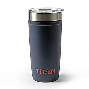 Arctic Zone Titan Deep Freeze Stainless Steel Travel Tumbler with Tritan Lid and Vacuum Sealed Insulation for Hot/Cold Drinks, 1 Count (Pack of 1), Navy