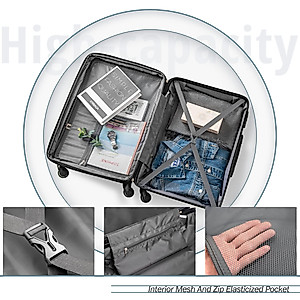 Merax Luggage Sets 2 Piece Suitcase Set 20/28,Carry on Luggage TSA Lock Expandable,Hard Case Luggage with Spinner Wheels,Blue