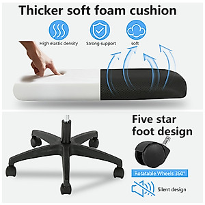 PayLessHere Office Chair Computer Chair Ergonomic Mesh Chair Mid-Back Home Office Swivel Chair Modern Desk Chair with Wheels Armrests Lumbar Support (Blue)