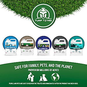 Turf Titan Drought Defender Hose End - Shields Heat and Nutrient Rich Plant Food - Ideal Summer Soil Liquid Fertilizer Promoting Healthy Green, Water-Conserving Turf Grass - Covers up to 8,000 Sq Ft