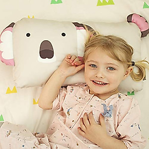 MILO & GABBY Original Animal 3D Toddler Pillowcase for Babies and Kids, 100% Cotton Olive The Koala