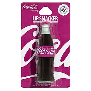 Lip Smacker Coca Cola Collection Lip Balm, Flavored Moisturizing, Smoothing Soft Shine, Hydrating & Protecting Fun Tasty Flavors, Cruelty-Free & Vegan - Holiday Classic Cherry Coke