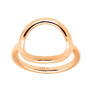 Silpada 'Karma Ring' in 18K Rose Gold-Plated Sterling Silver, Size 8, Size 8