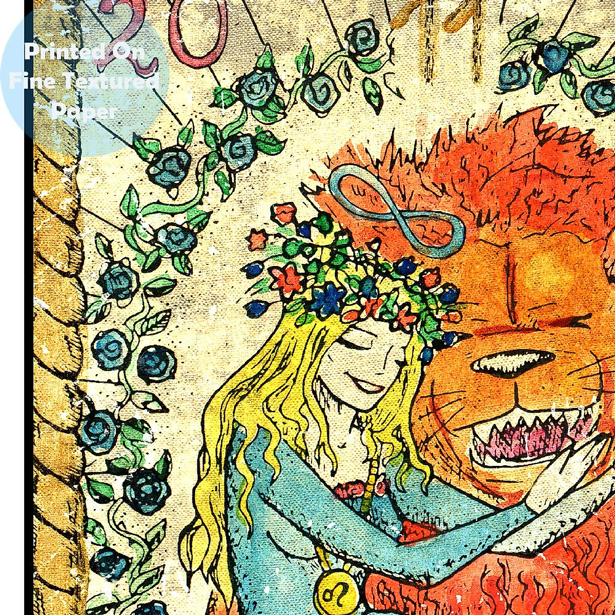 Wall Art Motivation Strength Lion The old tarot card Print Glam Modern Art Poster Print Designer Brand