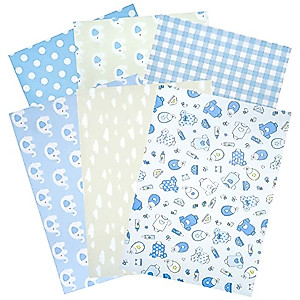 MAYPLUSS Wrapping Tissue Paper - 90 Sheets - Baby Boy Design - 13.7 inch X 19.7 inch Per Sheet