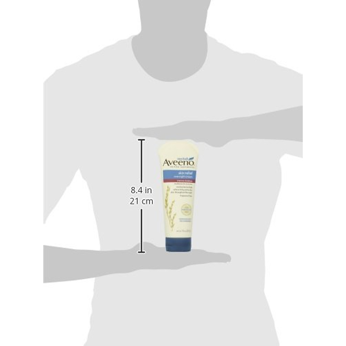 Aveeno Skin Relief Overnight Intense Moisture Cream with Triple Oat Complex & Natural Shea Butter, Therapeutic Dimethicone Skin Protectant for Dry Itchy Skin Relief, Fragrance- & Steroid-Free, 7.3 oz