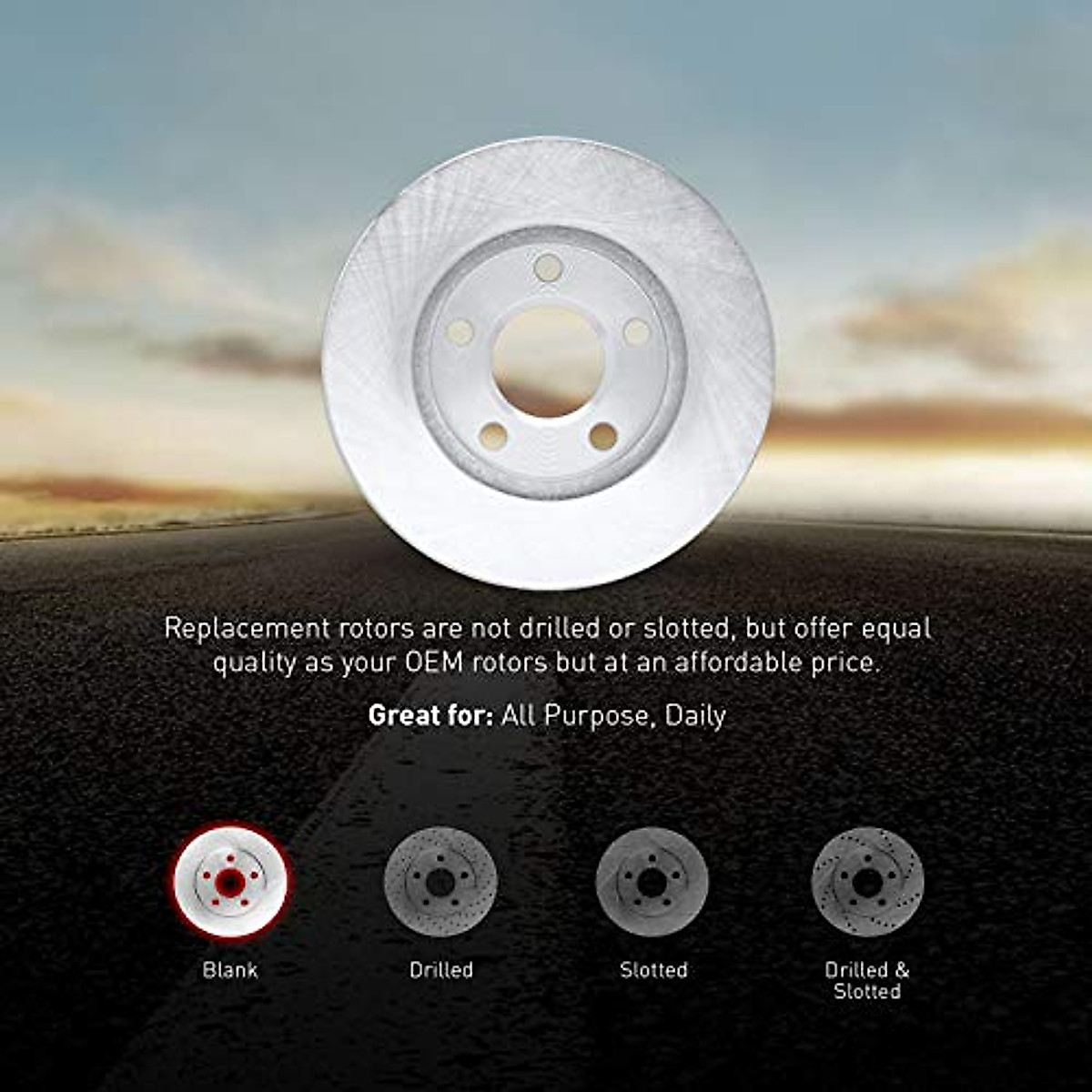 R1 Concepts Rear Brakes and Rotors Kit |Rear Brake Pads| Brake Rotors and Pads| Ceramic Brake Pads and Rotors - REB.44152.02