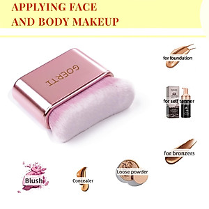 Self Tanner Brush - Kabuki Brush for Body, High Density Professional Face Body Kabuki, Powder, Foundation, Bronze, Shimmer, Self Tanner Brush for Blending Liquid Cream Tanning Mousse Applicator