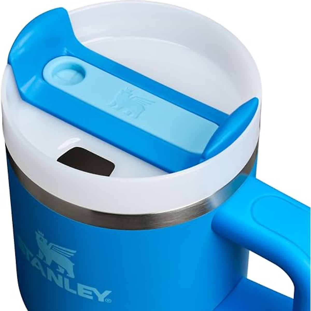 Stanley Quencher H2.0 Tumbler with Handle and Straw 20 oz | Flowstate 3-Position Lid | Cup Holder Compatible for Travel | Insulated Stainless Steel Cup | BPA-Free | Azure