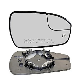 KYYET Right Passenger Side Power Heated Convex Mirror Glass Compatible with 2013-2020 Fusion w/Rear Plate- Replace DS7Z17K707A