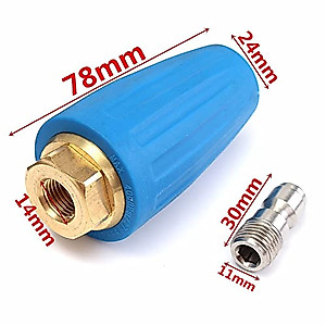 Mojoyce 5000psi High Pressure Cleaning Water Spray Nozzle Ceramic Core Garden Rotary Sprinkler System Hose Valve Tools