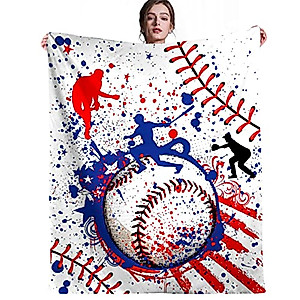 Soft Football Blanket Baseball Blanket Warm Cozy Throw Blanket Lightweight Home Blankets Bed Sofa, Blanket for Kids and Adults Gifts,All Season Couch Bed Sofa Home Decor 60"X50"