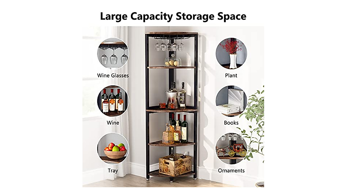 Tribesigns 5 Tier Corner Shelf - Stylish Storage Solution