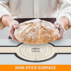 Senbowe 2 PCS Silicone Bread Sling for Dutch Oven, Non-Stick & Easy to Clean Reusable Silicone Bread Baking Mat Sheet Liner with Extra Long Handles, Easy to Transfer Sourdough Bread Baking Supplies