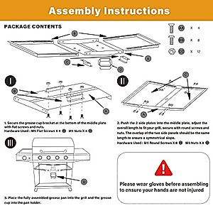 GARNETIN Grease Tray with Drip Pan for 4/5 Burner Outdoor Gas Grill Models from Dyna Glo, Nexgrill, Expert Grill, Kenmore, BHG and More - 304 Stainless Steel Grill Replacement Parts (24"-30")
