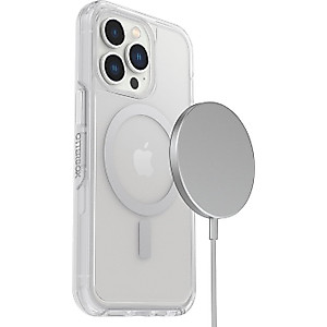 OtterBox iPhone 13 Symmetry Series+ Case - Clear, Ultra-Sleek, Snaps to MagSafe, Raised Edges Protect Camera & Screen