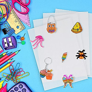 Auihiay 50 Sheets Heat Shrink Plastic Sheet, Sanded Shrink Films Papers, Shrink Plastic Sheets for Mothers Day Kids Creative Craft, 7.9 x 5.7 inch / 20 x 14.5 cm