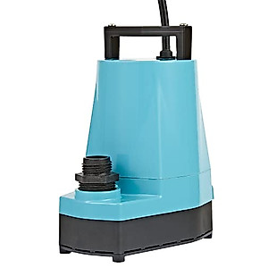 Little Giant 5-MSP 115-Volt, 1/6 HP, 1500 GPH Aluminum Manual Utility Pump, 10-Ft. Cord, Blue, 505723