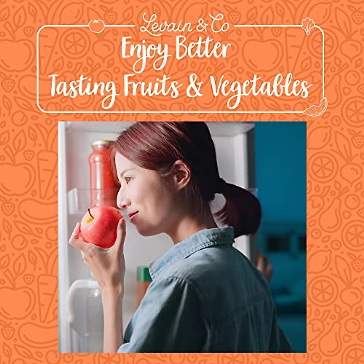 Levain & Co Produce Storage Guide Magnet - Fruit & Vegetable Storage Magnetic Chart - The Ultimate Produce Organizer Cheat Sheet - Keep Foods Fresher Longer