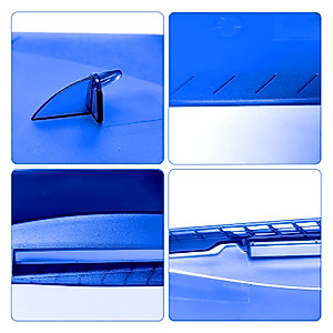 Frusde PS5 Plates, Hard Shockproof PS5 Faceplates Compatible with PS5 Console, ABS Anti-Scratch Dustproof Cover Replacement Shell Plates Compatible with PS5 Console Disc Edition - Translucent Blue