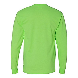 Fruit of the Loom Adult 5 oz. Long-Sleeve T-Shirt, Neon Green, XL