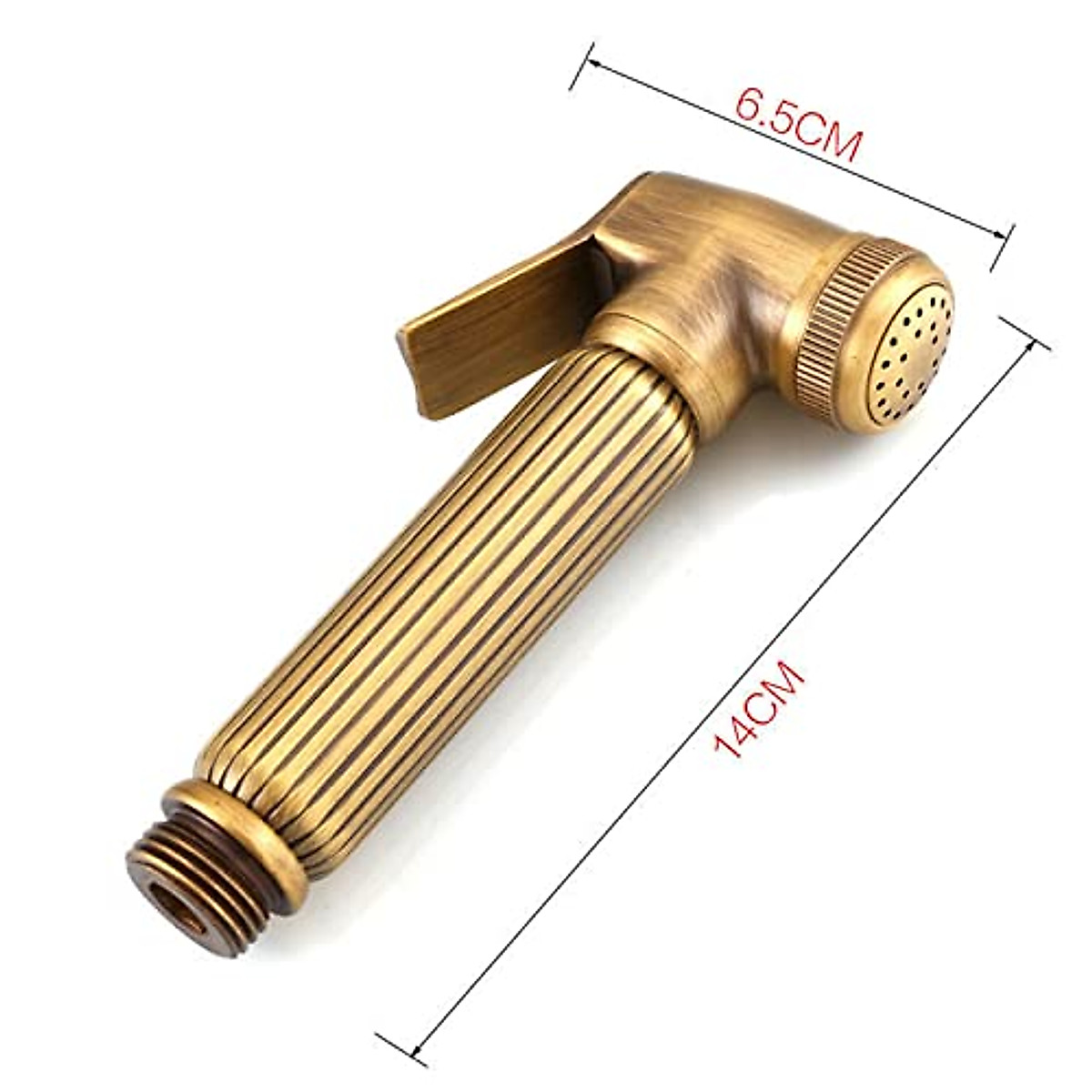 ZLOCYIVHE Toilet Spray Gun Set Hand Held Bidet Sprayer for Toilet Hand Shower for Toilet Use Cold Water Antique with Hose Brass Bidet Shower Sprayer