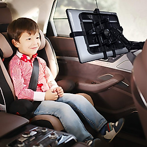 Mount-It! Premium Car Headrest Tablet Holder with Adjustable Arm | Heavy Duty Aluminum Car Tablet Mount for iPad 7, Galaxy Tab, Fire Tablets (MI-7310)