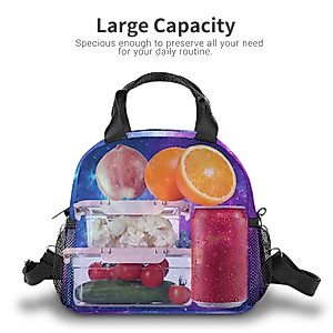 Gtonpum Lunch Bag for Kids, Cute Insulated Lunch Box with Adjustable Shoulder Strap, Reusable Thermal Lunch Tote Cooler Bag with Side Pockets for Girls Adult Women School Work Outdoor (Dragonfly)