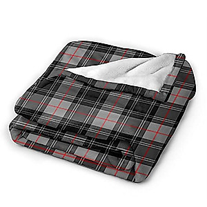 Throw Blanket Ultra-Soft Modern Tartan of The Scottish Clan Moffat Blanket Bed Blanket Quilt Durable Home Decor Fleece Blanket Sofa Blanket Luxurious Carpet for Men Women Kids 80"X60"