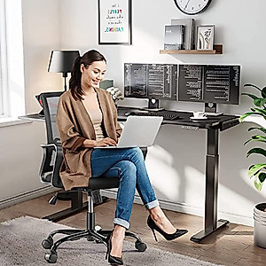Office Chair Desk Chair Home Office Desk Chairs with Wheels, Mid Back Ergonomic Mesh Office Chair Computer Chair with Armrests for Adults, Teens