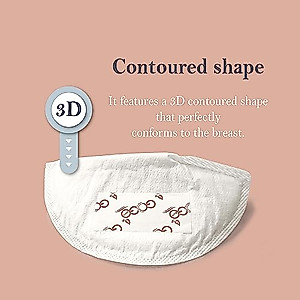 GoGo Pure 200CT FeatherSoft Disposable Nursing Pads, Ultra-Thin, Quick Absorbency, 5.12 Inches in Diameter Full Coverage, 3D Contoured Design, Extra Comfort, Individually Wrapped
