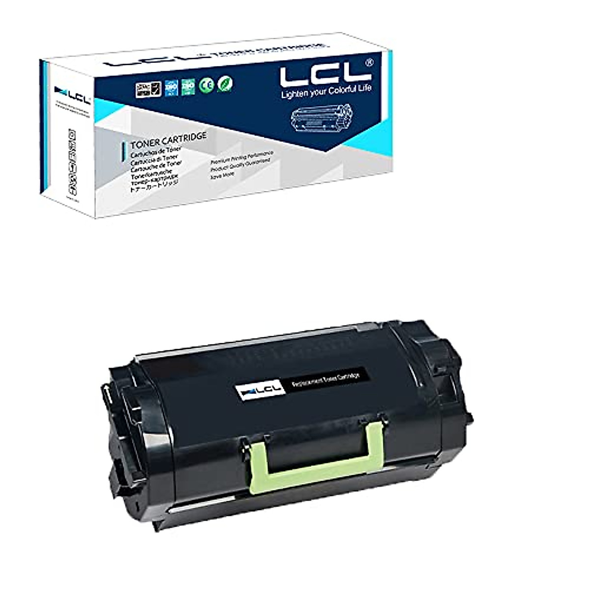 LCL Compatible Toner Cartridge Replacement for Lexmark 621H 62D1H00 62D1000 25000 Pages MX710DE MX710DHE MX711DE MX711DHE MX711DTHE MX810DE MX810DFE MX810DPE MX810DME MX810DTE MX810DT (1-Pack Black)