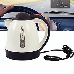 Car Kettle Electric Kettle Camping 12V 1000ml Coffee Maker Water Boiler Portable Travel Car Truck Kettle Hot Water Heater Bottle for Tea Coffee Making Cigarette Lighter Heating Cup, 150W