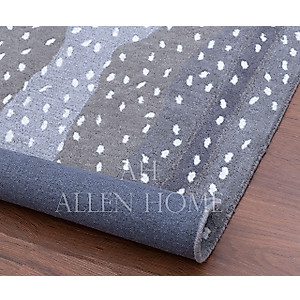 Hand Tufted Traditional Wool Area Rugs by Allen Home | Durable | 100% Wool | Living Room, Dining Room, Bedroom, and Entryway Area Rugs | 8’ x 10’ | Antelope Grey