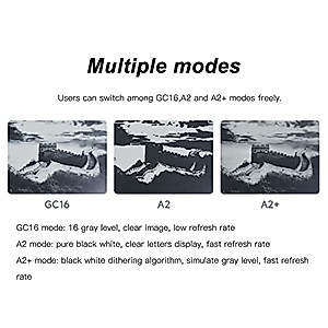 soobu 9.7inch Ink Display, Eyes Protection High Response 16:11 Screen Ratio Wide Angle 100-240V E Paper Screen for Laptop (US Plug)