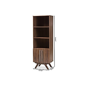Baxton Studio Ashanti Wood Bookcase