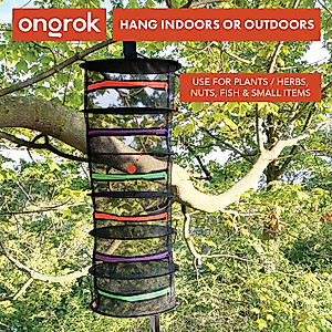 ONGROK Mesh Dry Net Drying Rack, 6 Tier, Hanging Herb Drying Net, Plant Dryer Tent