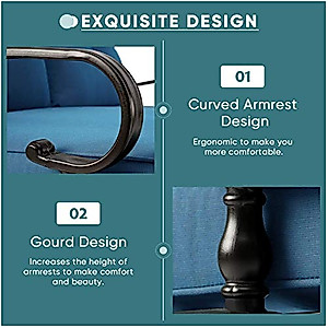 Cemeon Outdoor Furniture Metal Patio Dining Chairs Set of 2 Metal Frame Chairs, All-Weather Garden Seating Chair (Peacock Blue Cushions)