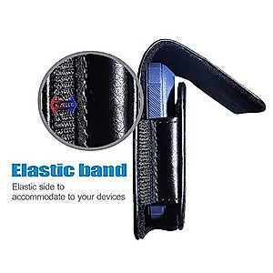 AH Premium Men Leather Belt Pouch Phone Holder Cell Phone Loops Belt Holster Bag, Loop Leather iPhone case for Samsung Galaxy S7 iPhone 6 6S 7 8 X iPhone 11 12 Fits Otterbox Carrying Case (Medium)