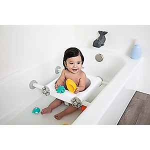 Regalo Baby Basics™ Bath Seat, Provides Support and Balance for Sit-Up Bathing, Includes Strong and Secure Suction Cup System, Drain Holes for Easy Clean Up, Sets Up and Stores in Seconds