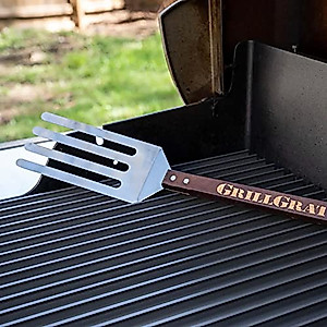 GrillGrate - 12" Panel Set - 2 Interlocking GrillGrates + Grilling Tool (13"L x 10.5"W) - Premium Replacement Grill Grate