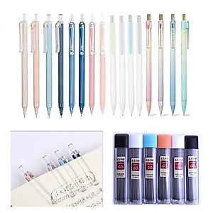 DzdzCrafts Kawaii Color 0.5MM 0.7mm Mixed 16pcs Mechanical Pencils Office School Supplies (Some with Top Erasers)
