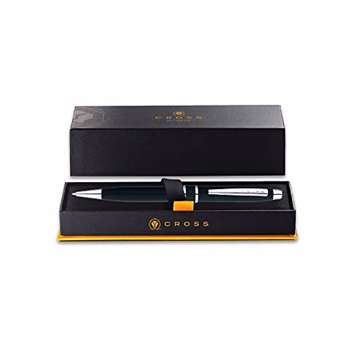 Cross Stratford Black Lacquer Ballpoint Pen with Chrome Appointments