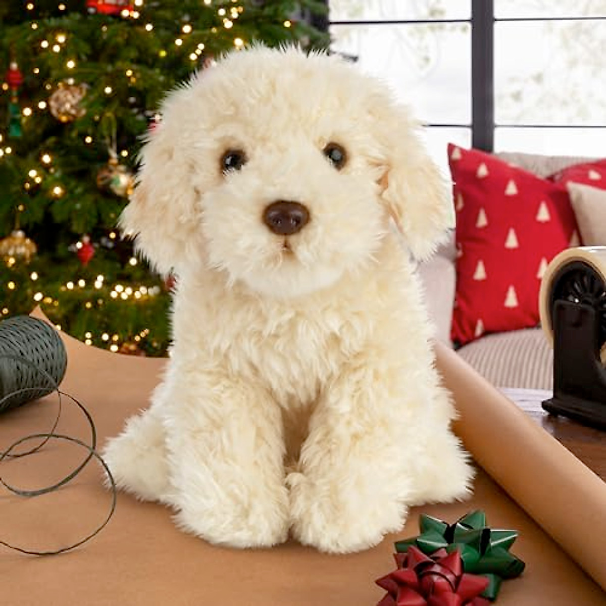 Living Nature Labradoodle Stuffed Animal | Fluffy Dog Animal | Soft Toy for Kids | 10 Inches